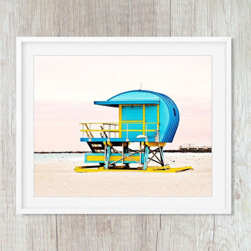 Blue #1 Lifeguard Stand Miami Beach – Catch A Star Fine Art