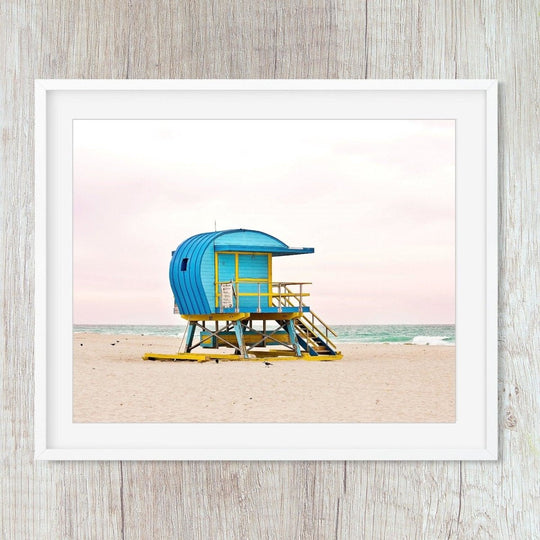 Blue #3 Lifeguard Stand Miami Beach – Catch A Star Fine Art
