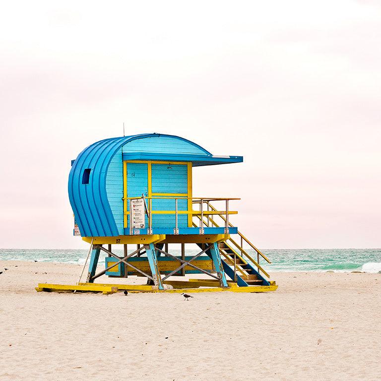 Blue #3 Lifeguard Stand Miami Beach – Catch A Star Fine Art