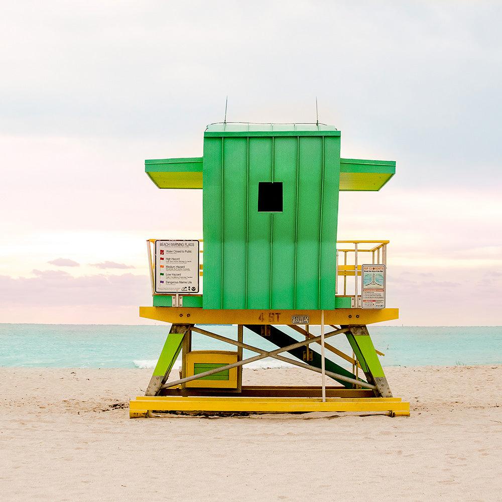 Green #5 Miami Beach Art Deco Lifeguard Stand – Catch A Star Fine Art