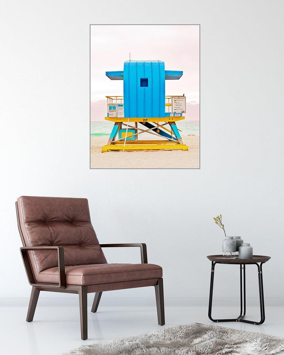 Blue #2 Lifeguard Stand Miami Beach – Catch A Star Fine Art